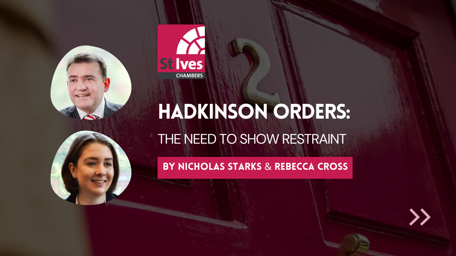 Nicholas Starks and Rebecca Cross: Hadkinson Orders: the Need to Show ...